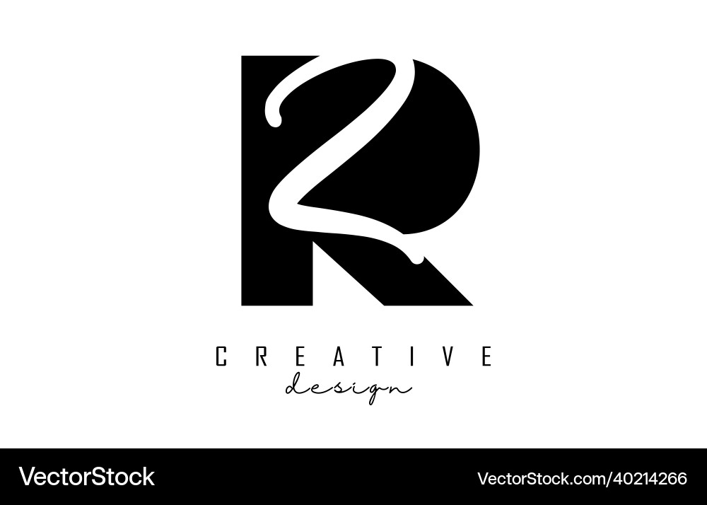 Letters rz logo with a minimalist design Vector Image