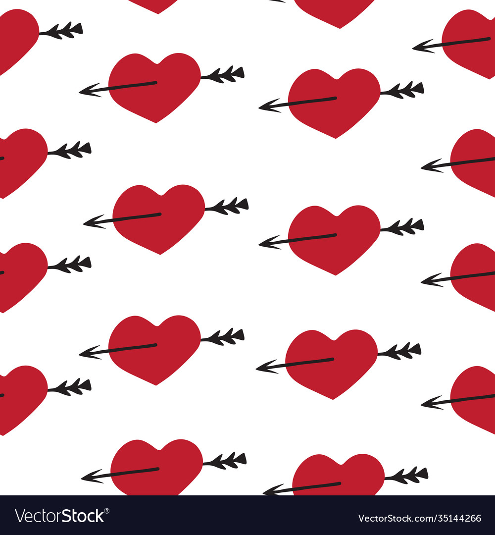Love set seamless pattern romantic elements Vector Image