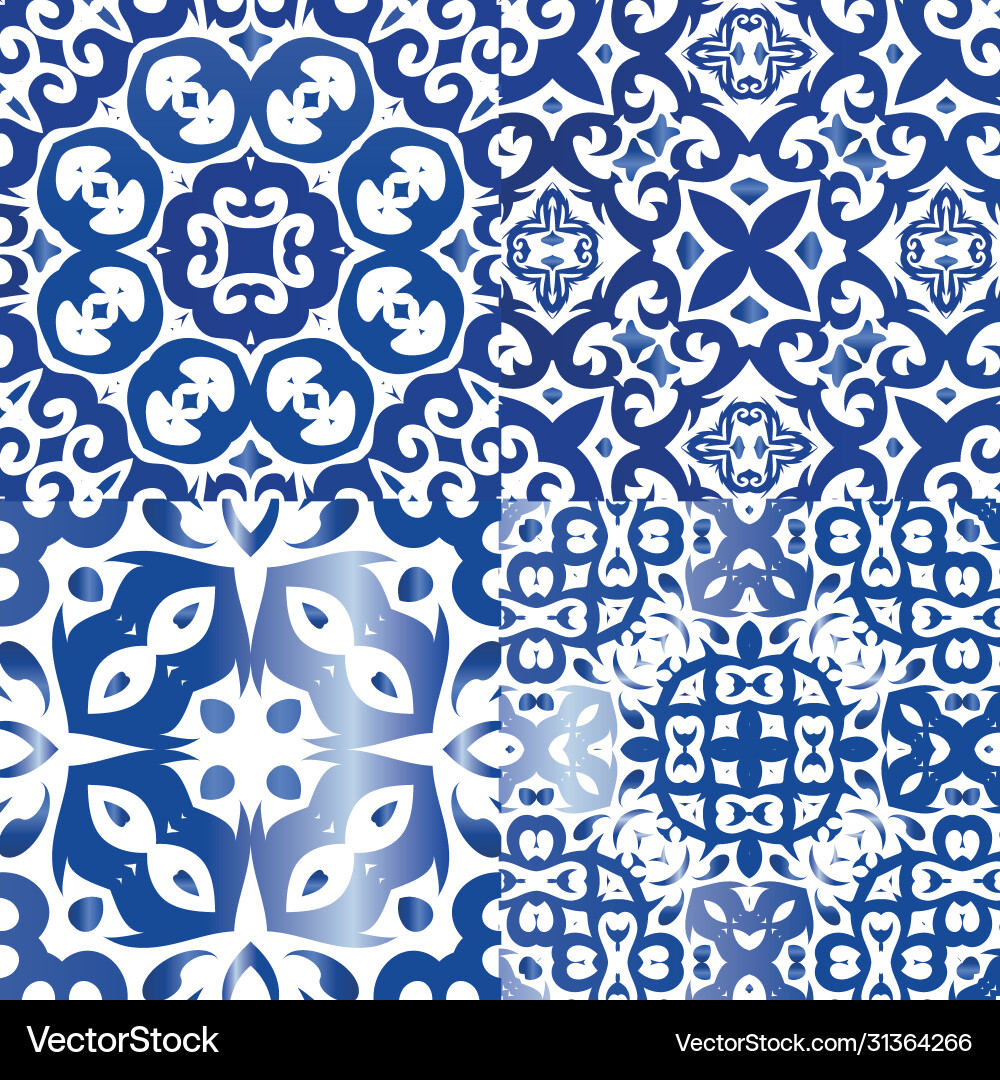 National colored motives in ethnic ceramic tile Vector Image