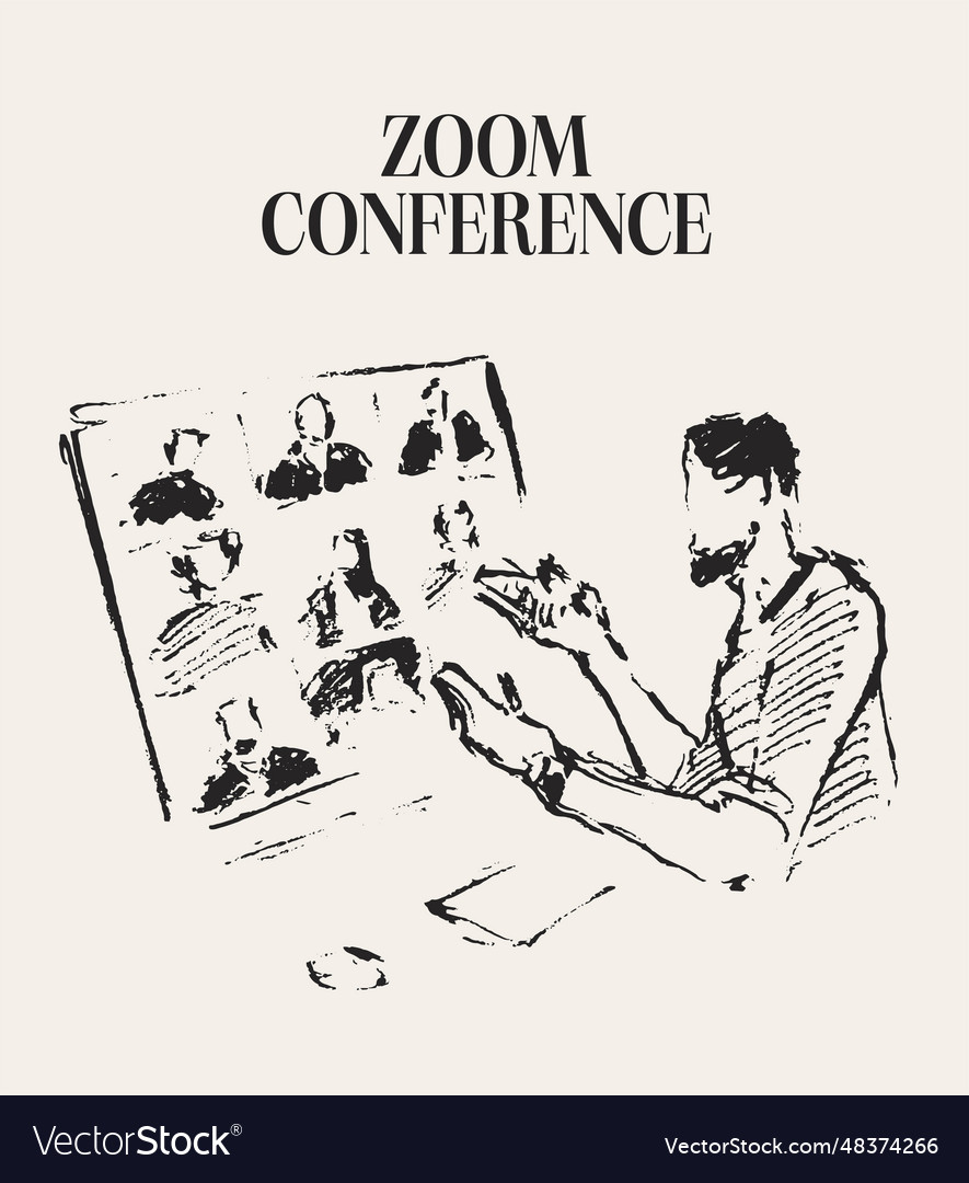 Online conference lecture webinar Royalty Free Vector Image Online conference lecture webinar Royalty Free Vector Image