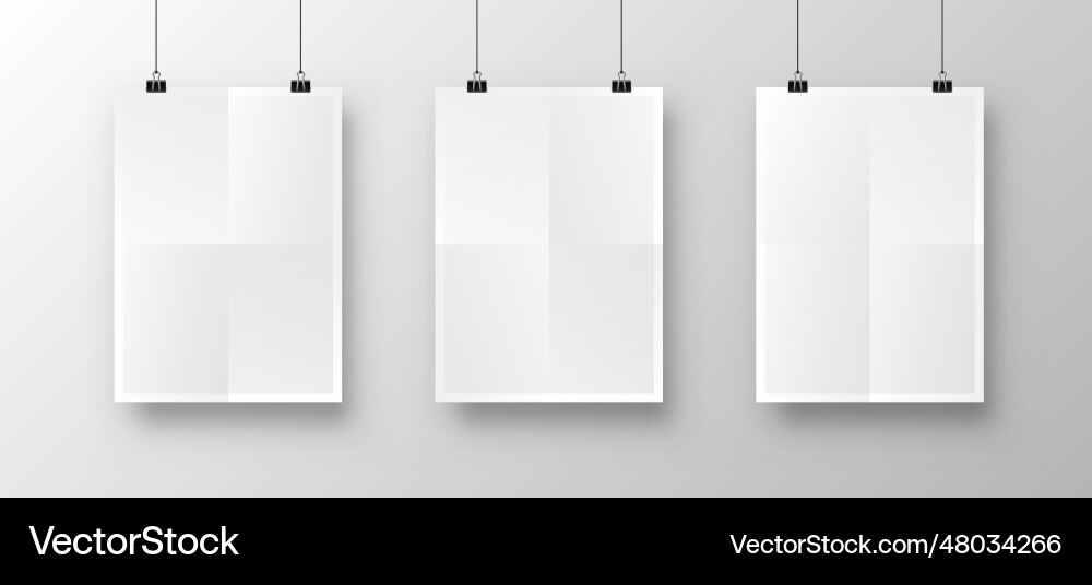 Paper poster a4 on the white background Royalty Free Vector