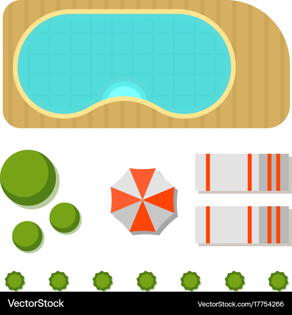 Plan of private house top view Royalty Free Vector Image