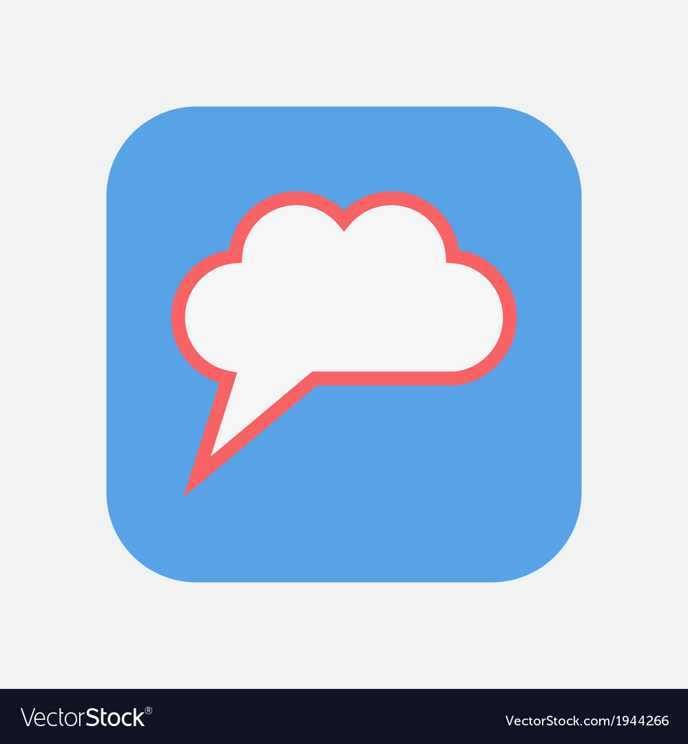 Speech cloud icon Royalty Free Vector Image - VectorStock