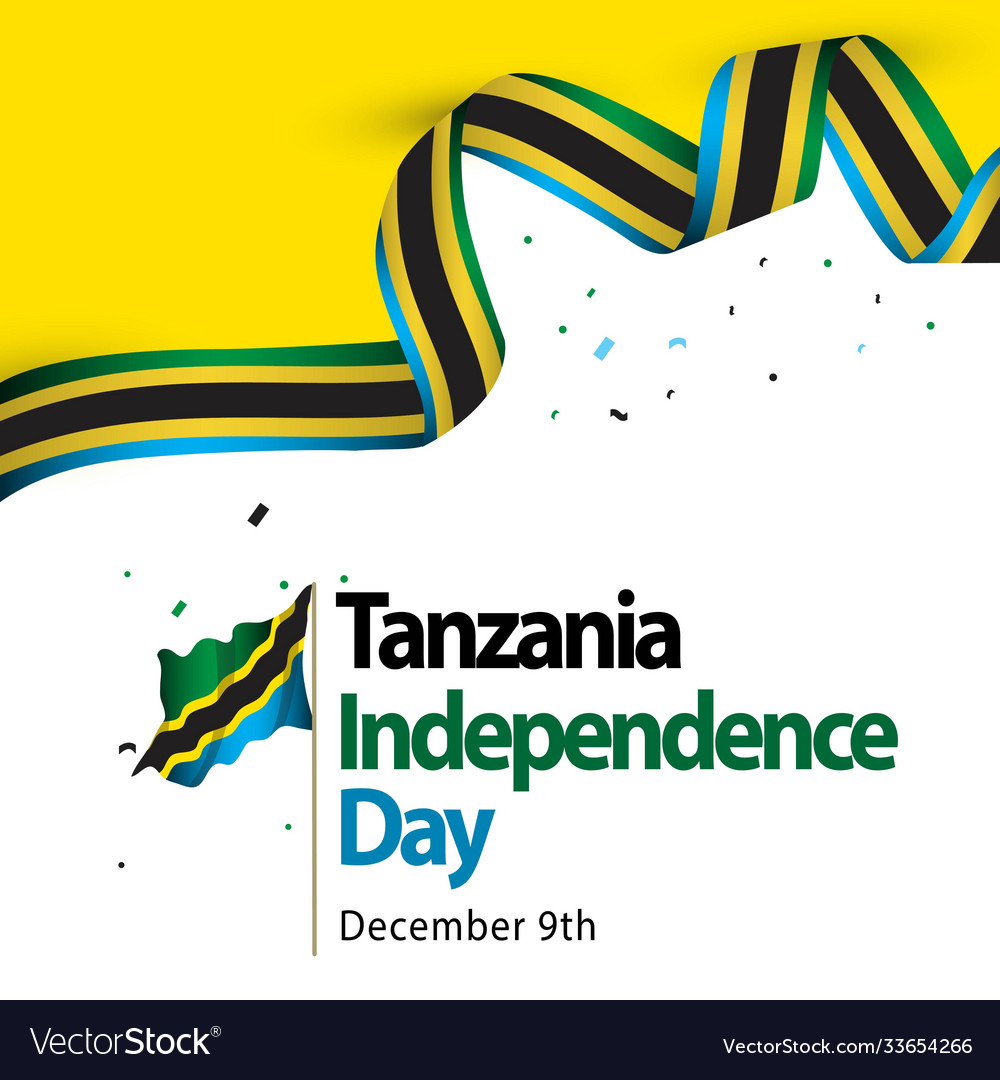 Tanzania Independence Day Template Design Vector Image
