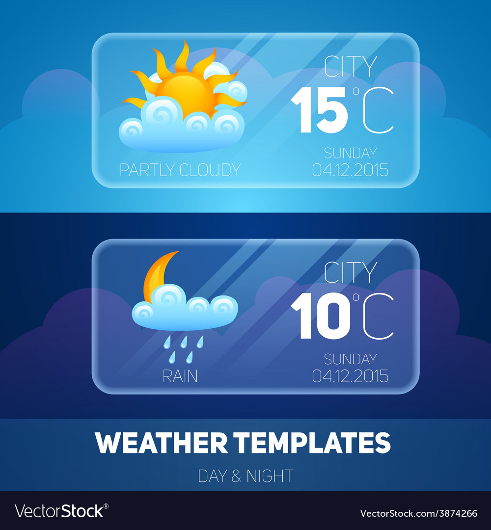 Weather mobile application Royalty Free Vector Image