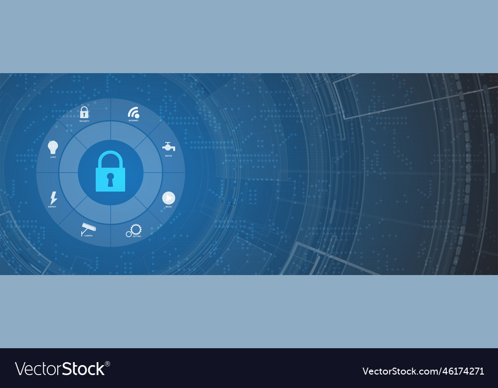 Internet digital security technology concept for Vector Image