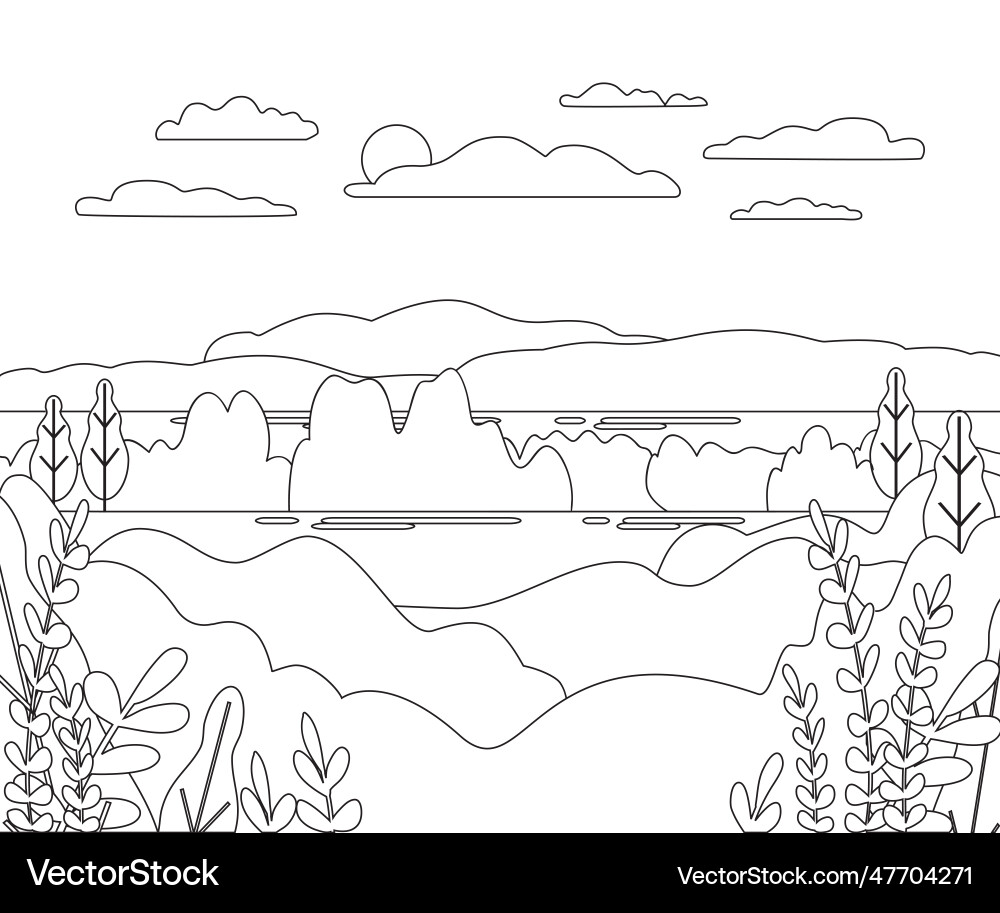 Landscape cartoon graphic design panorama Vector Image