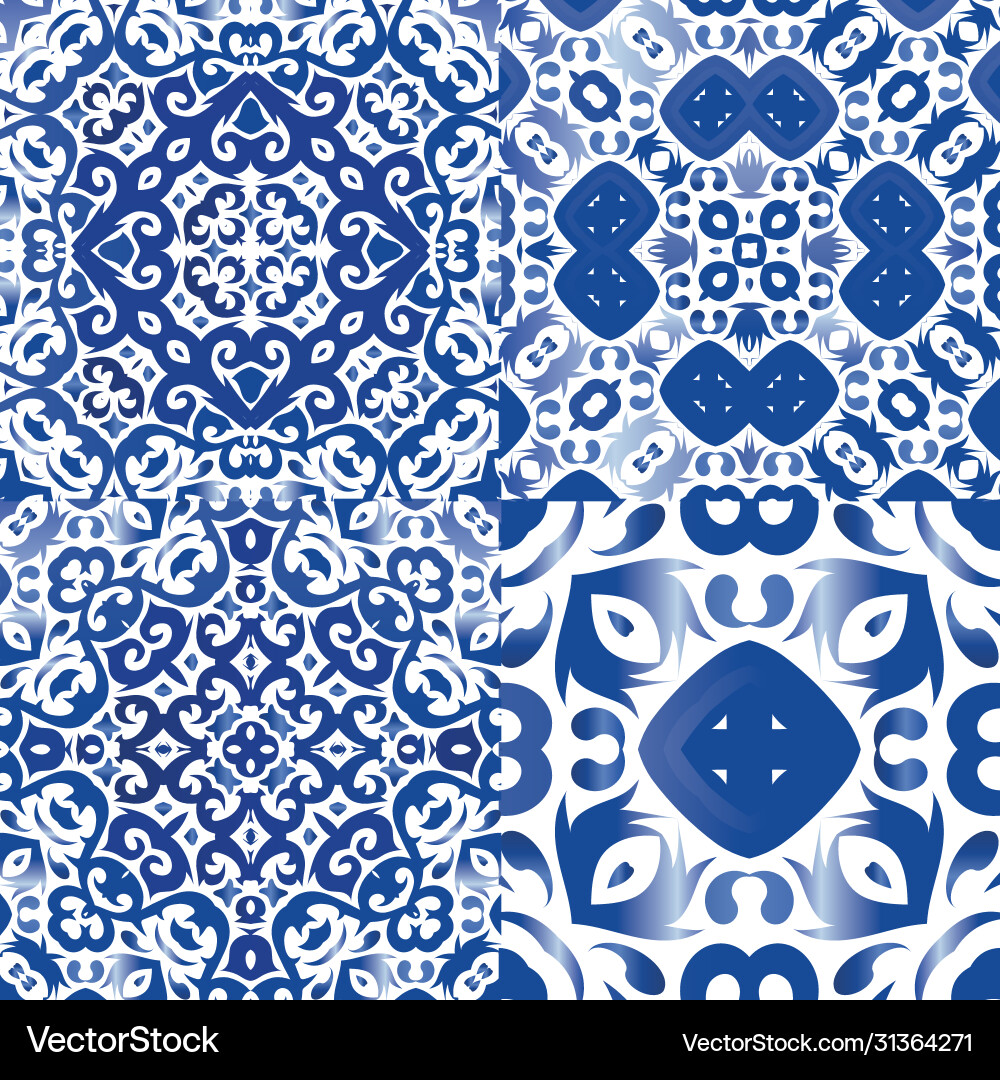 National colored motives in ethnic ceramic tile Vector Image