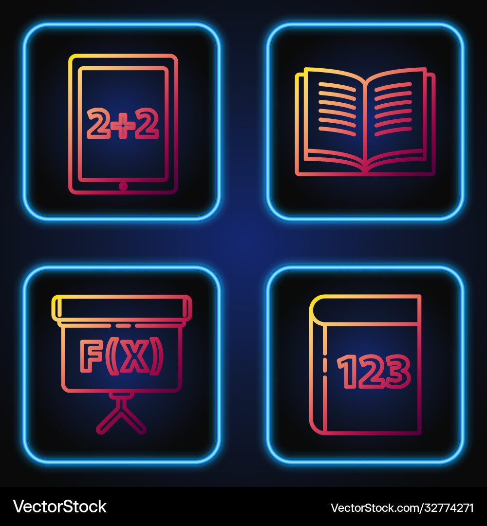 Set line test or exam sheet and pen geometric Vector Image
