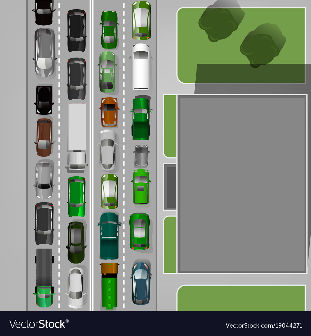 Traffic jam image Royalty Free Vector Image - VectorStock