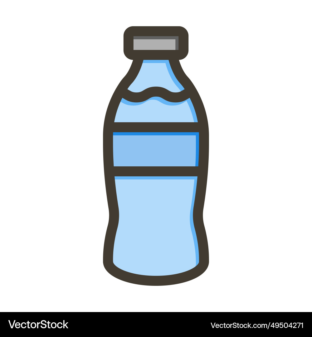 Water thick line filled colors icon for personal Vector Image
