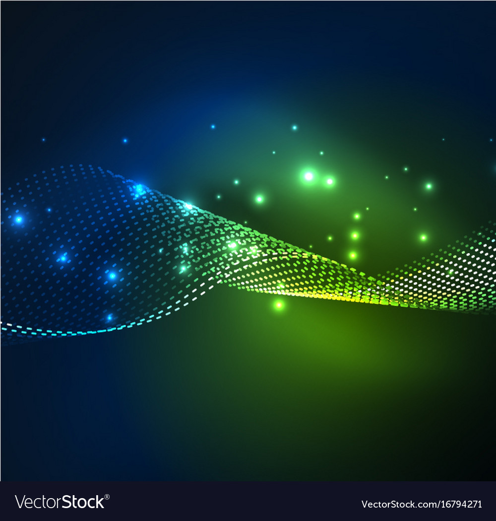 Wave particles background Royalty Free Vector Image
