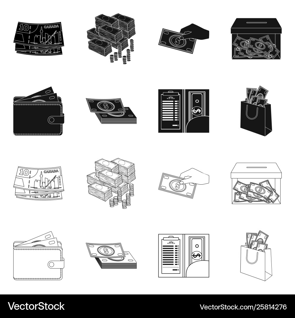 Cash and currency symbol Royalty Free Vector Image