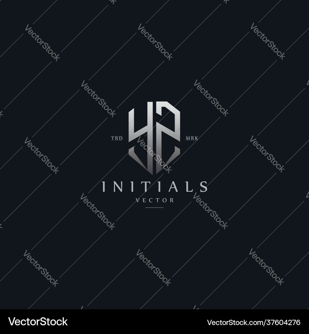 Classy yz vintage metal monogram logo elegant Vector Image