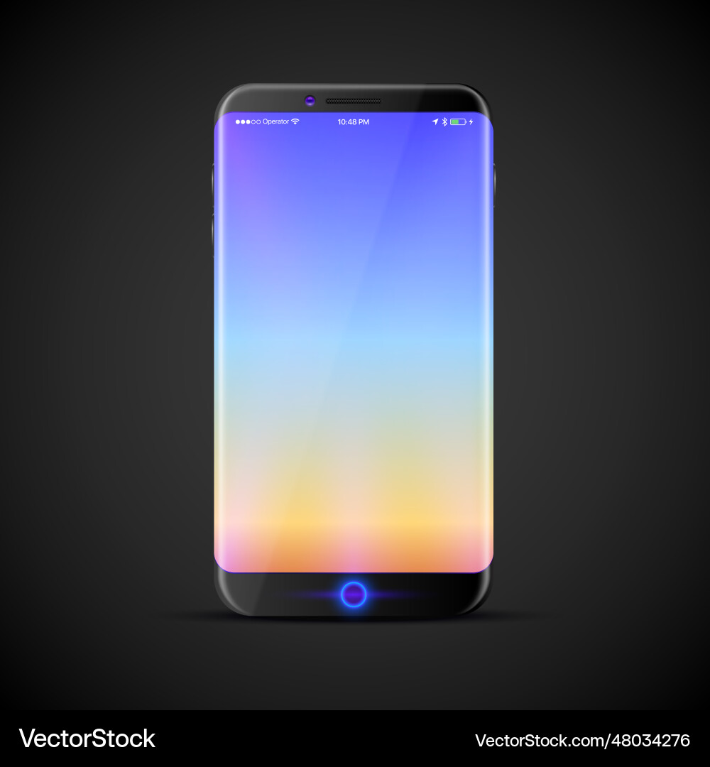 Design of a new touchscreen phone Royalty Free Vector Image