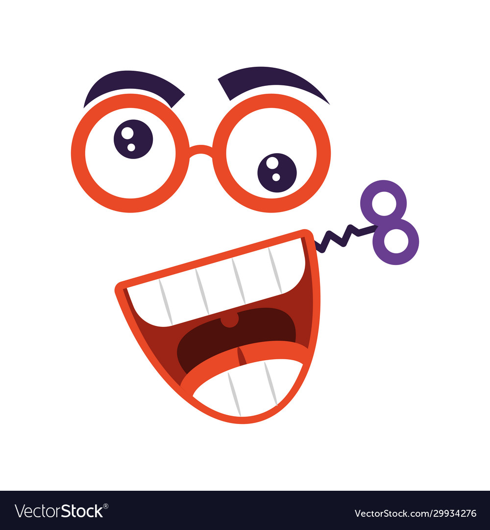 Face expression comic fools day Royalty Free Vector Image