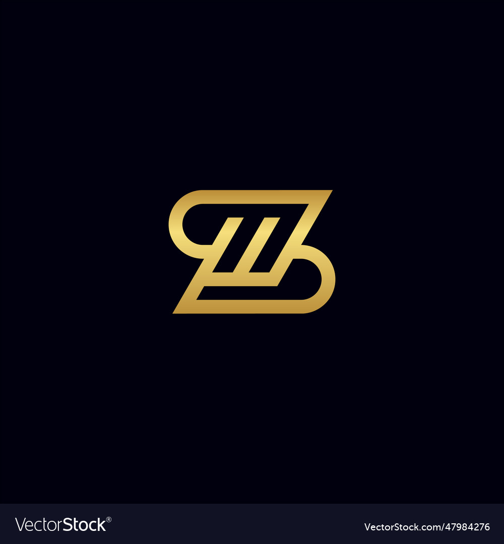 Initial creative logo with unique lines Royalty Free Vector