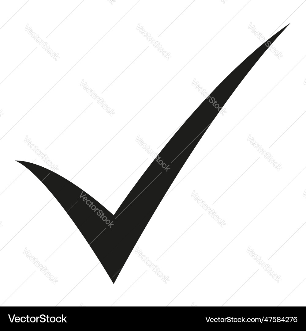 Ok sign symbol black and white Royalty Free Vector Image