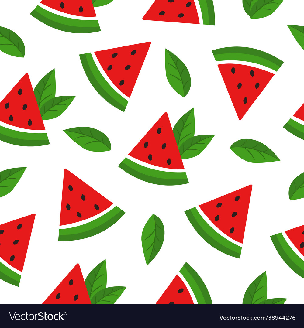 Pattern with watermelon Royalty Free Vector Image