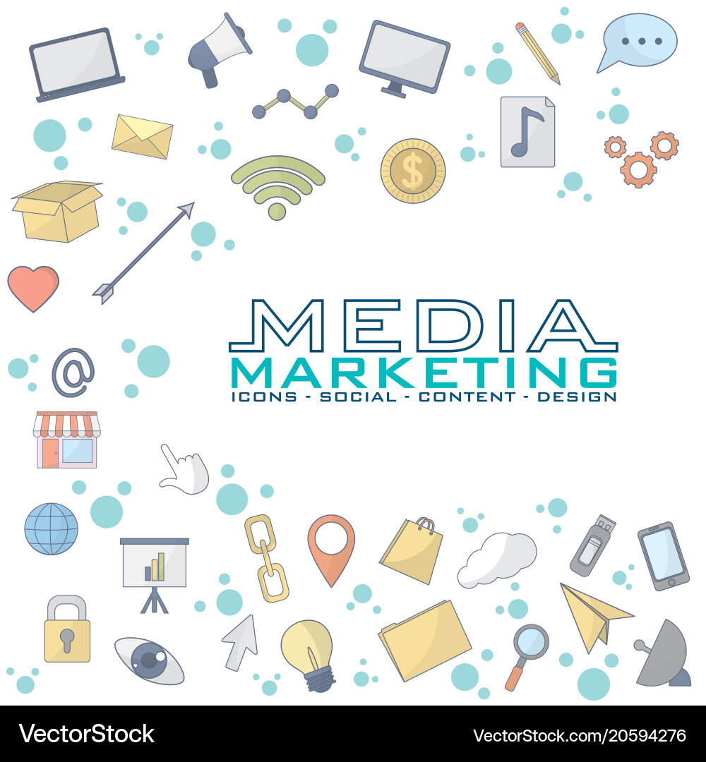 Social media marketing Royalty Free Vector Image