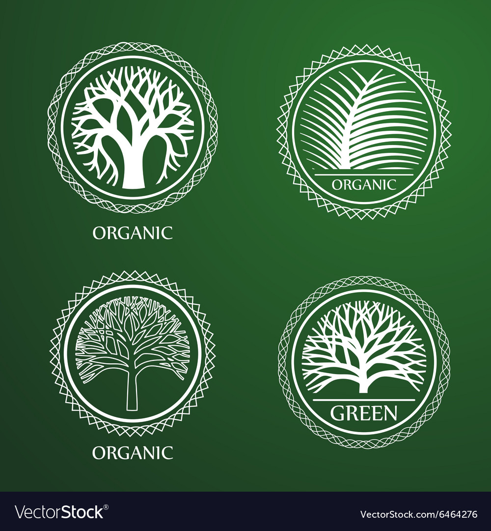 Tree label3 Royalty Free Vector Image - VectorStock