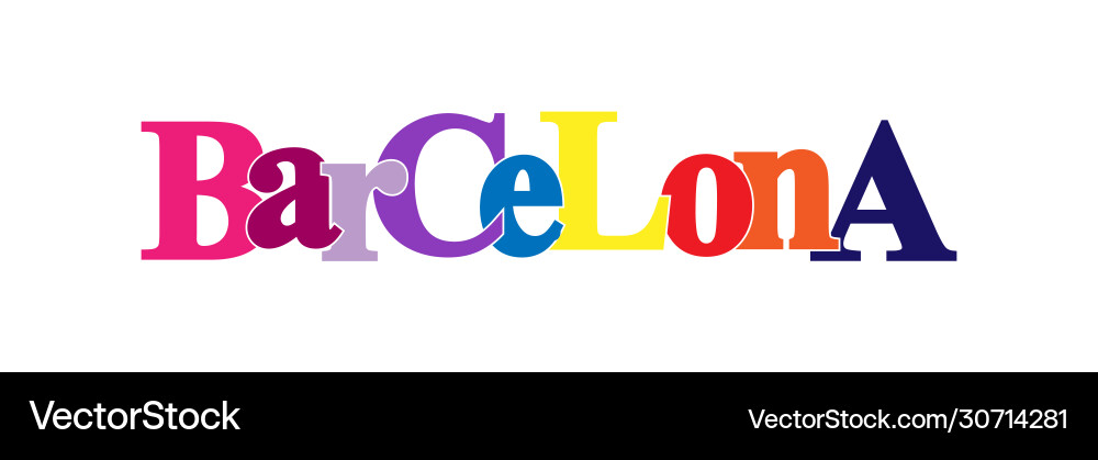 Barcelona banner with name city Royalty Free Vector Image