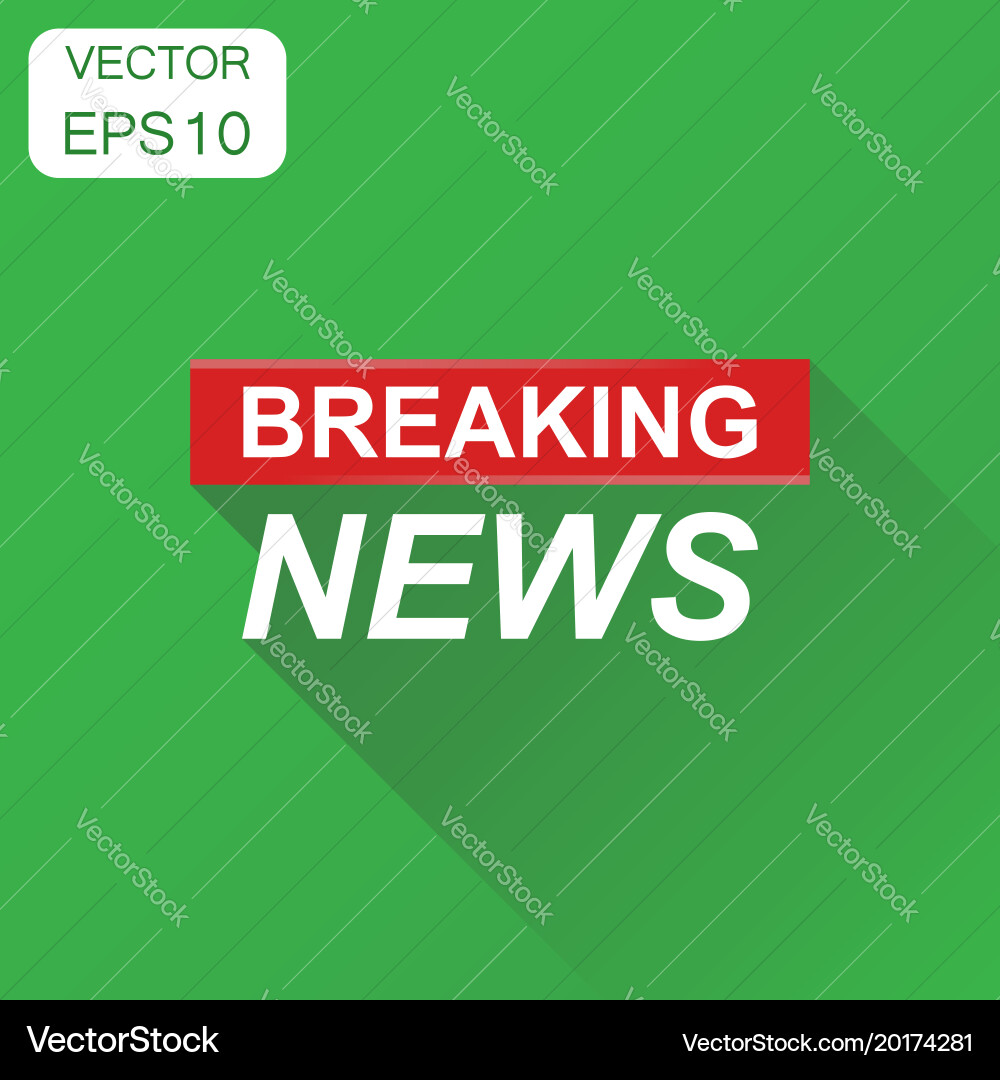 Breaking news icon business concept Royalty Free Vector