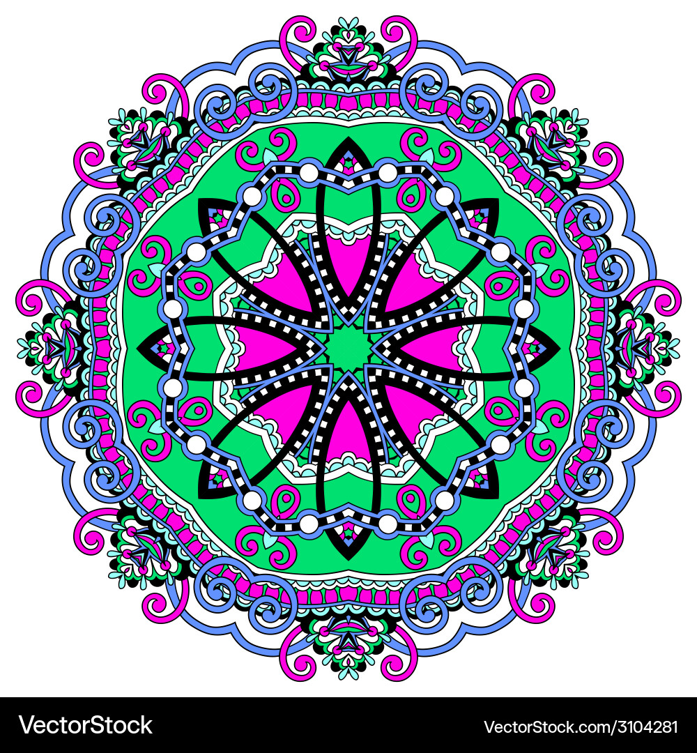 Circle ornament ornamental round lace Royalty Free Vector