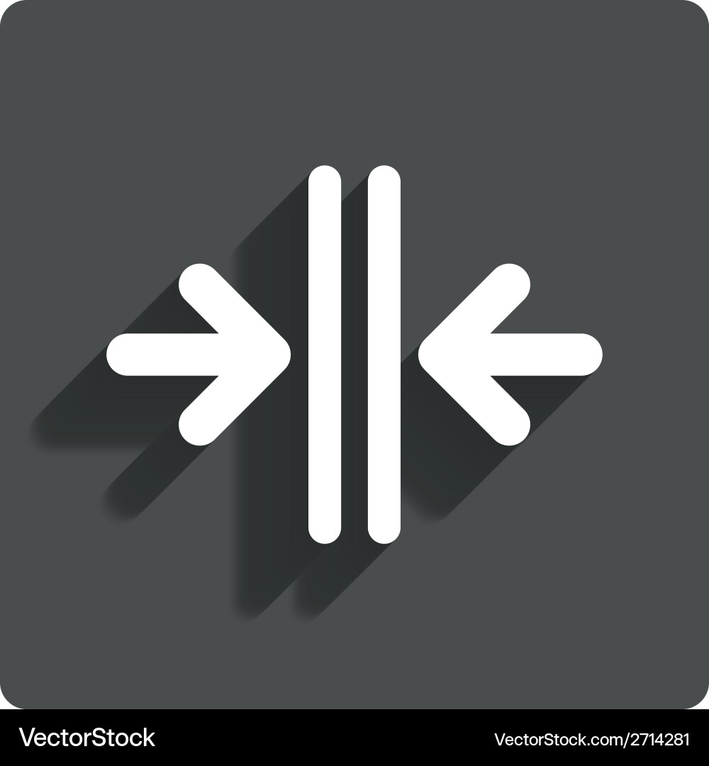 Close the door sign icon control in the elevator Vector Image