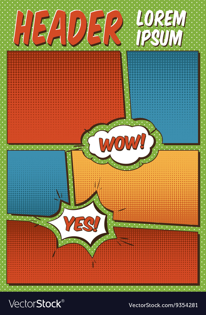 Comics Template Royalty Free Vector Image - VectorStock