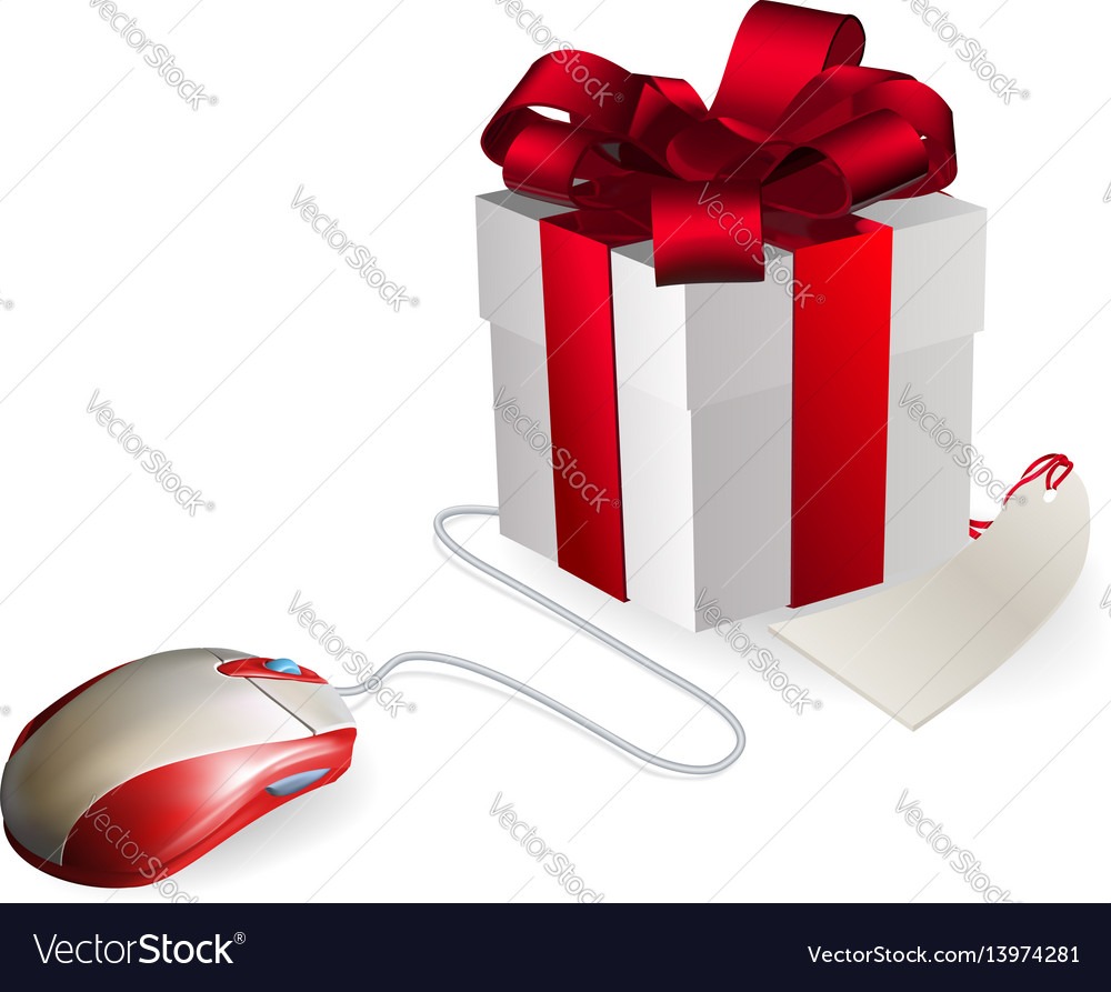 Computer mouse gift Royalty Free Vector Image - VectorStock