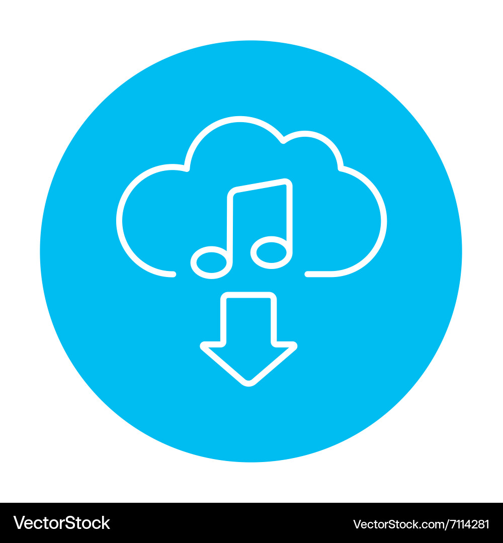 Download music line icon Royalty Free Vector Image