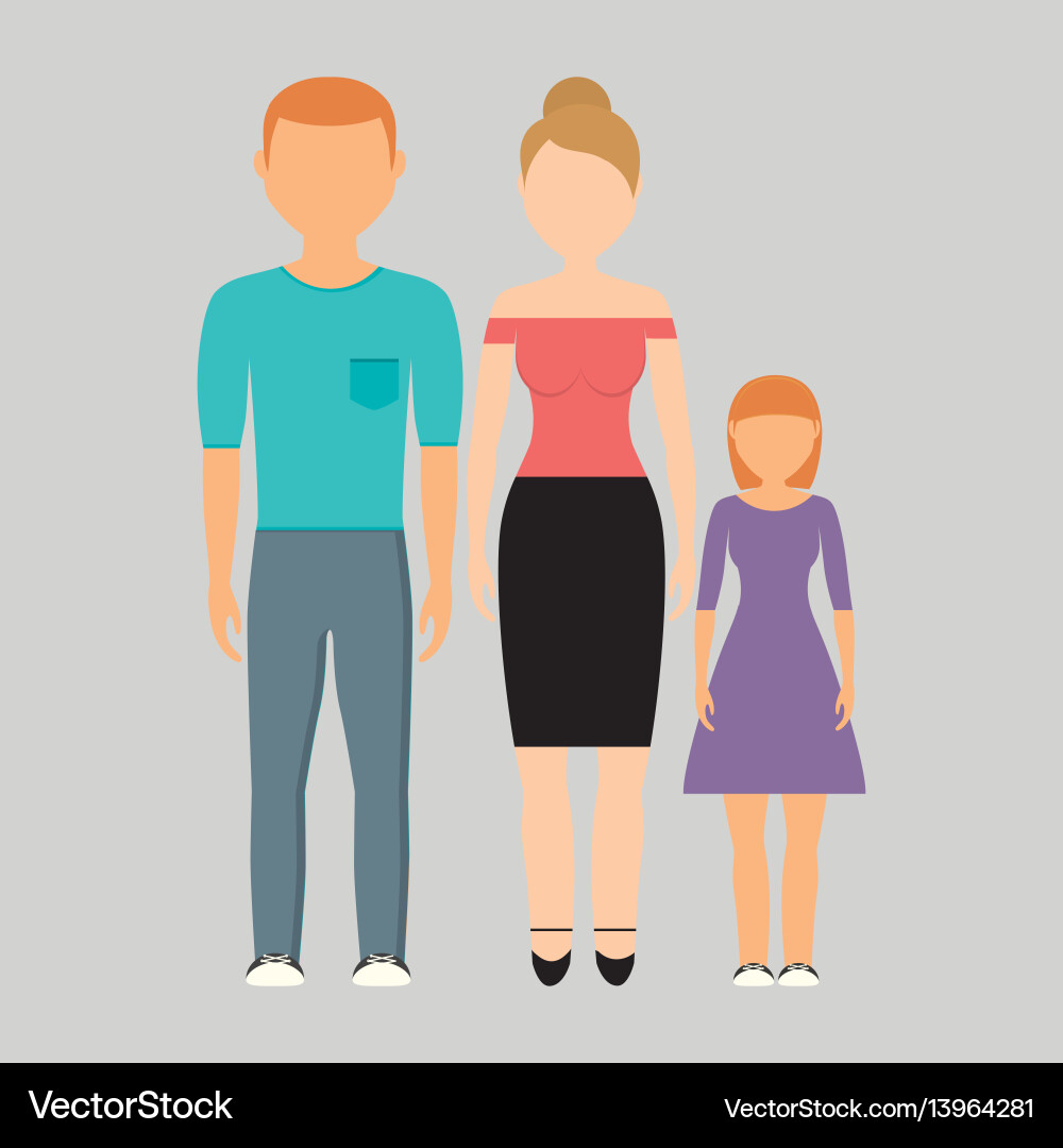 Family cartoon icon Royalty Free Vector Image - VectorStock