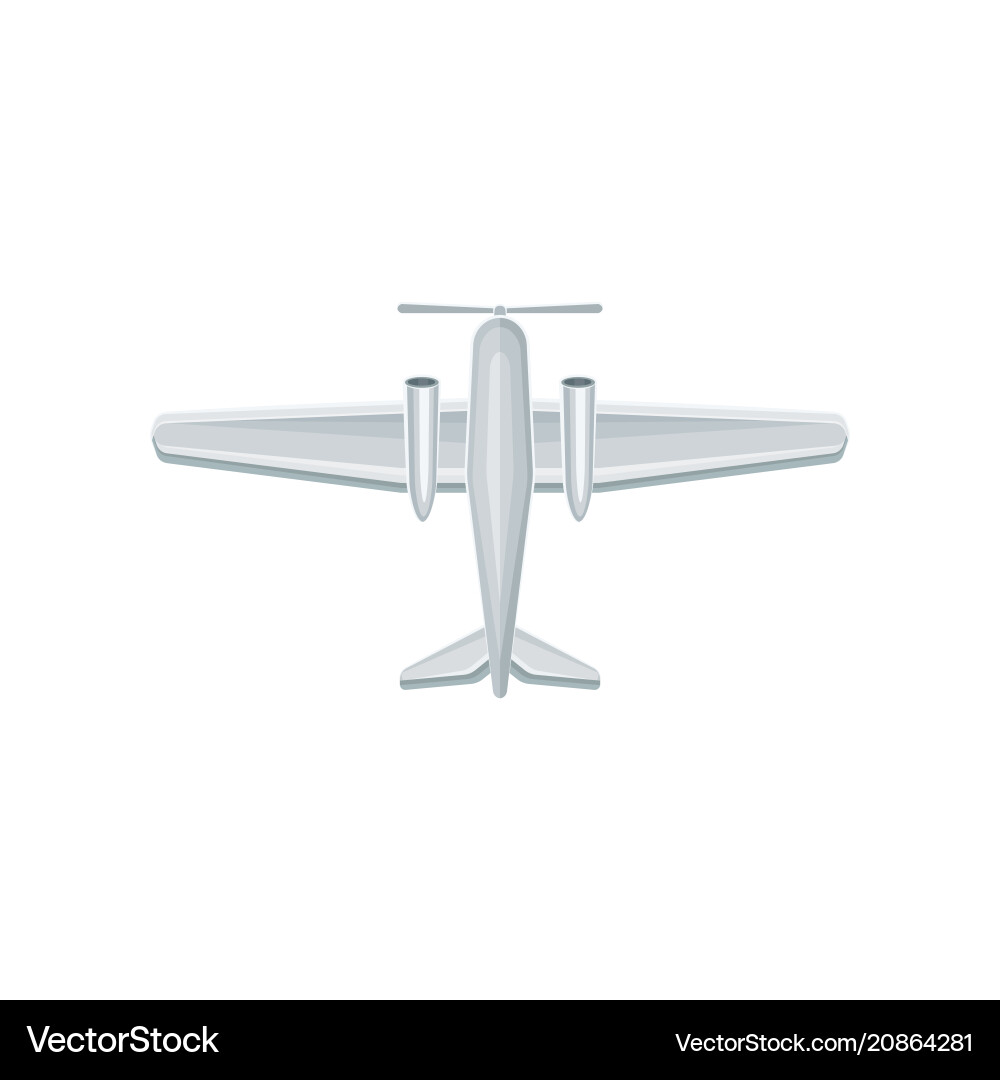 Flat icon of airplane with propeller Royalty Free Vector