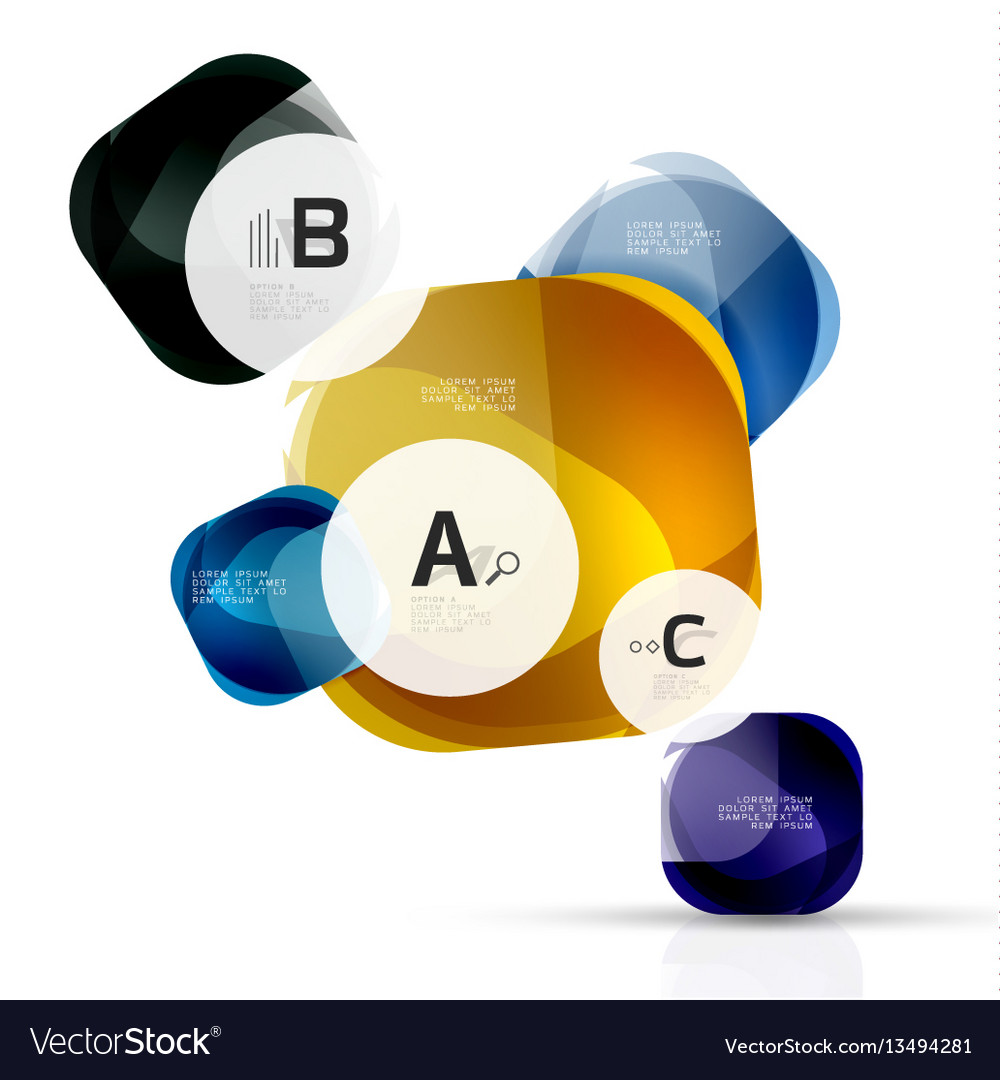 Glossy square elements Royalty Free Vector Image