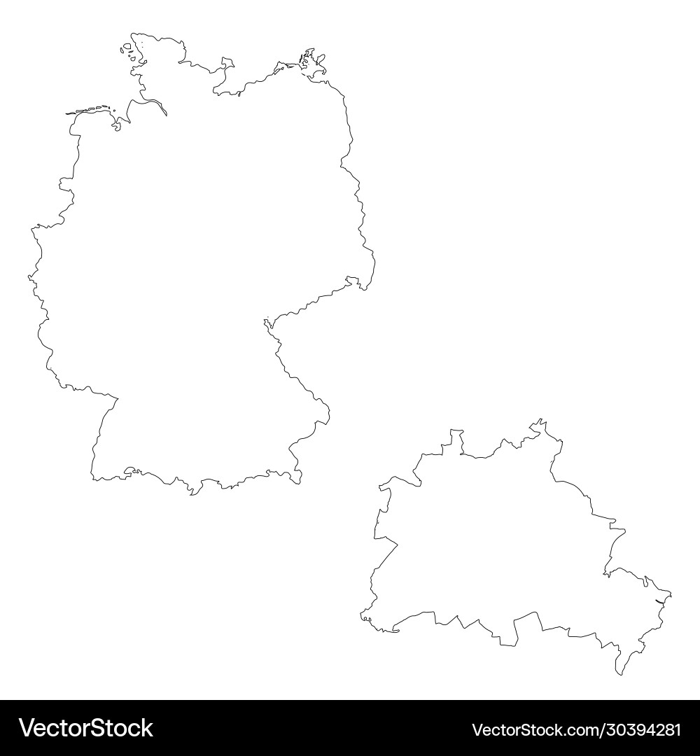 Map germany and berlin country capital Royalty Free Vector