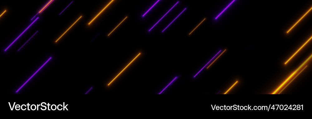 Violet and orange glowing neon lines abstract Vector Image