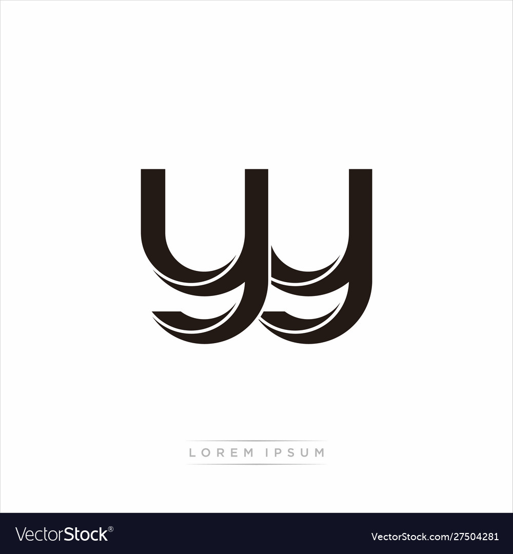 Yy initial letter split lowercase modern monogram Vector Image