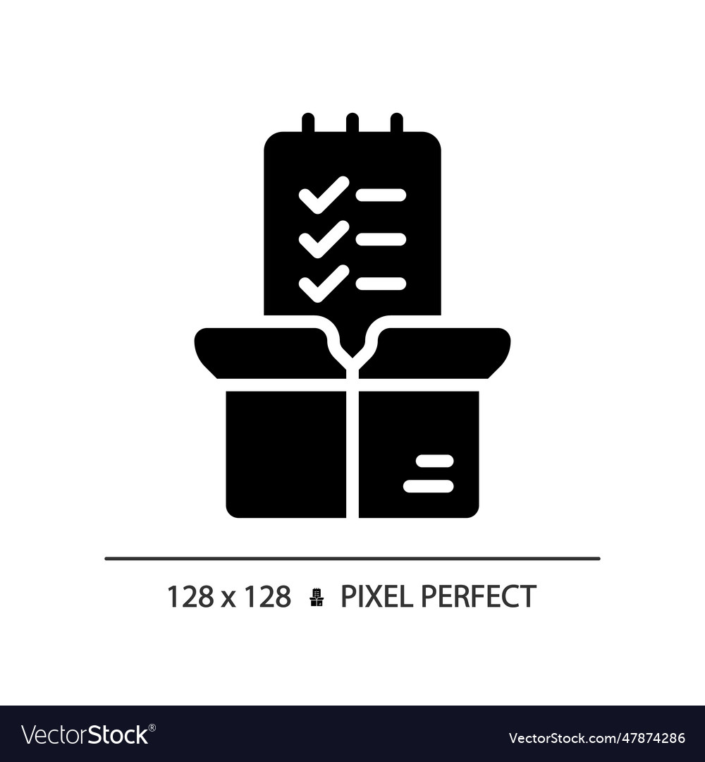 2d quality control solid icon Royalty Free Vector Image
