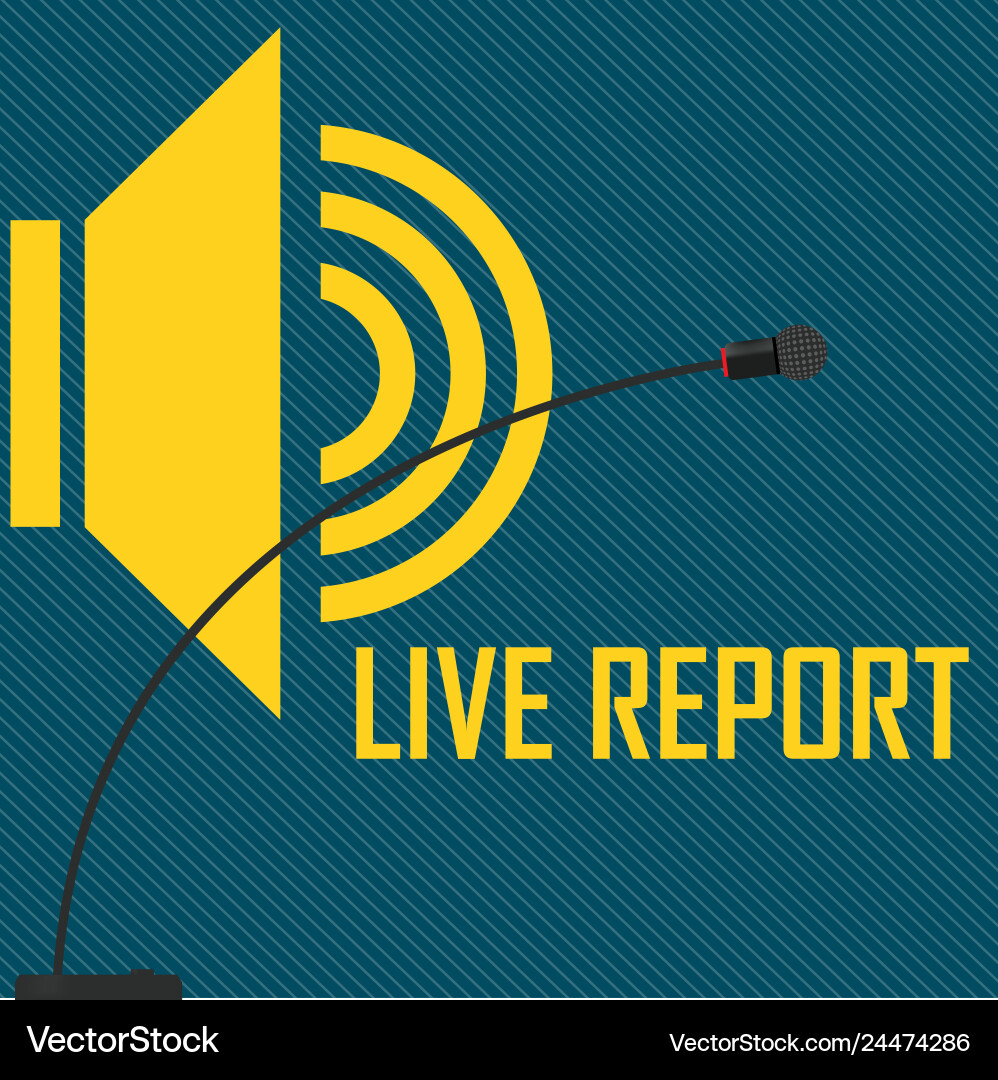A live report from the microphone in air Vector Image