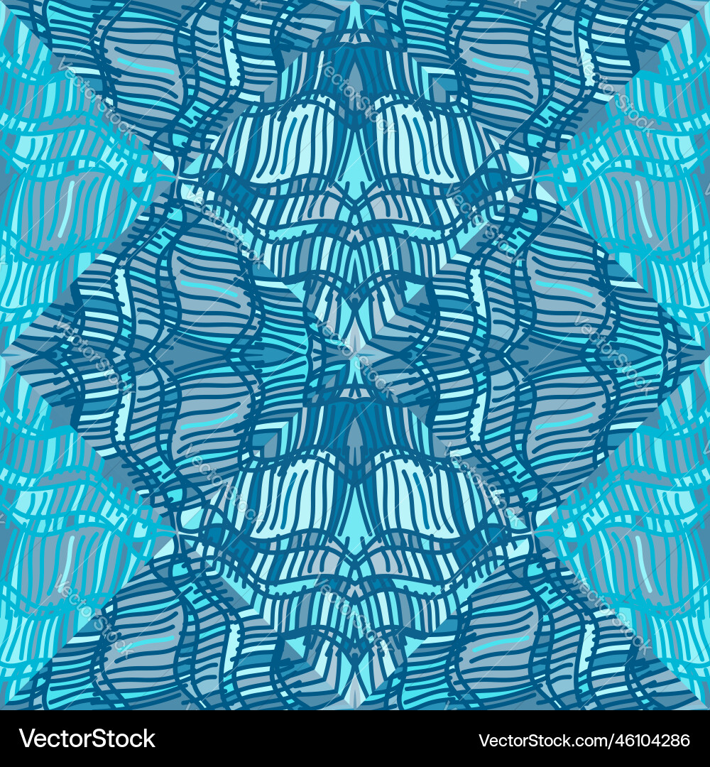 Aztec mosaic tile abstract tribal seamless Vector Image