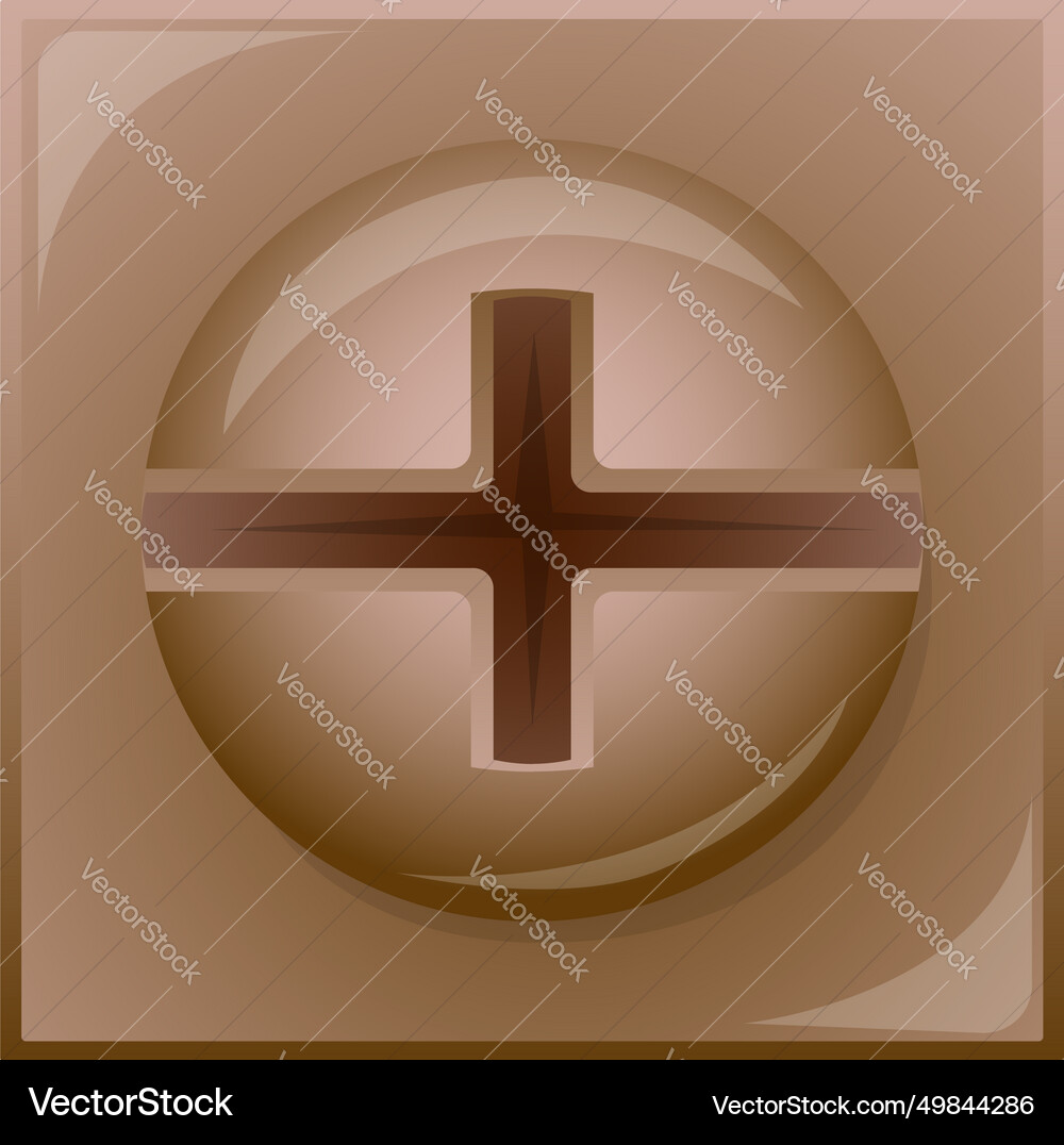 Big pin bolt icon cartoon clamp latch Royalty Free Vector