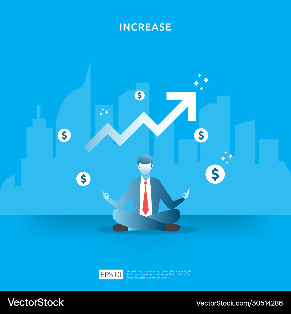Business management concept with sitting Vector Image