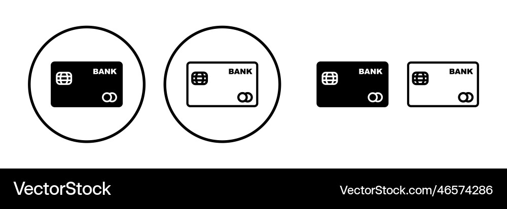 Credit card icon payment icon debit payment icon Vector Image