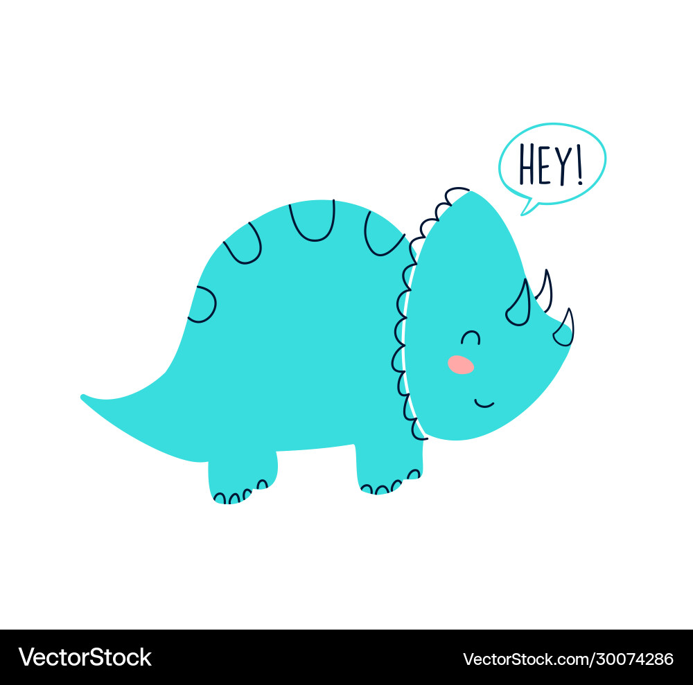 Cute dinosaur Royalty Free Vector Image - VectorStock