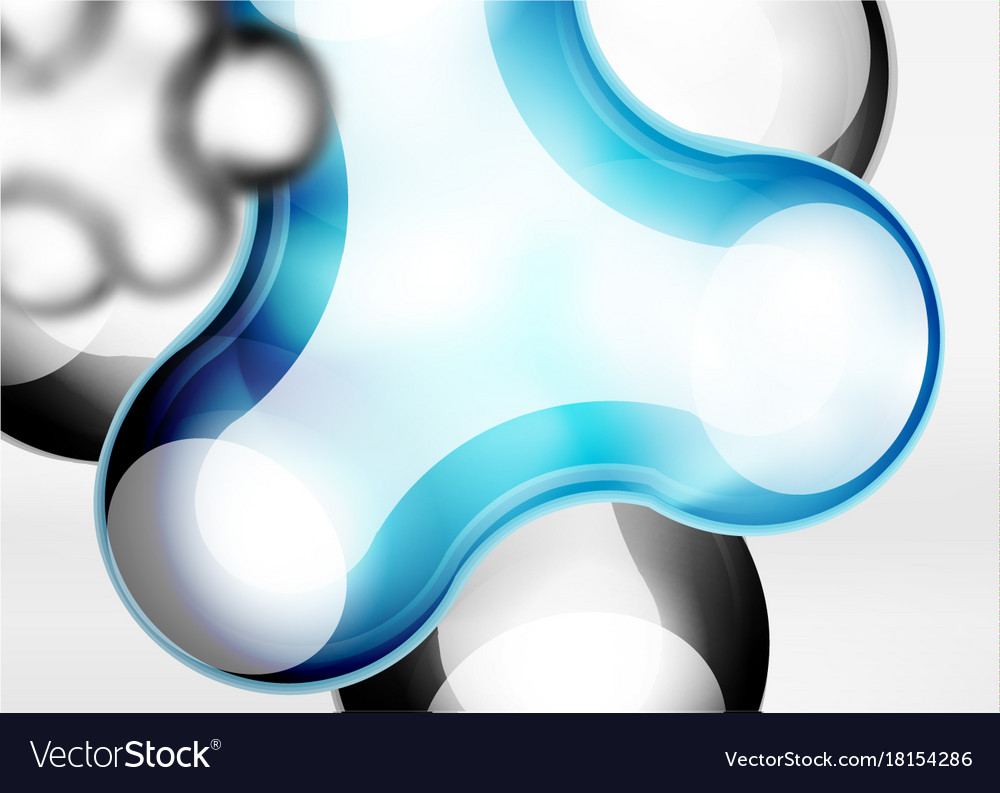 Digital techno bubble background template Vector Image