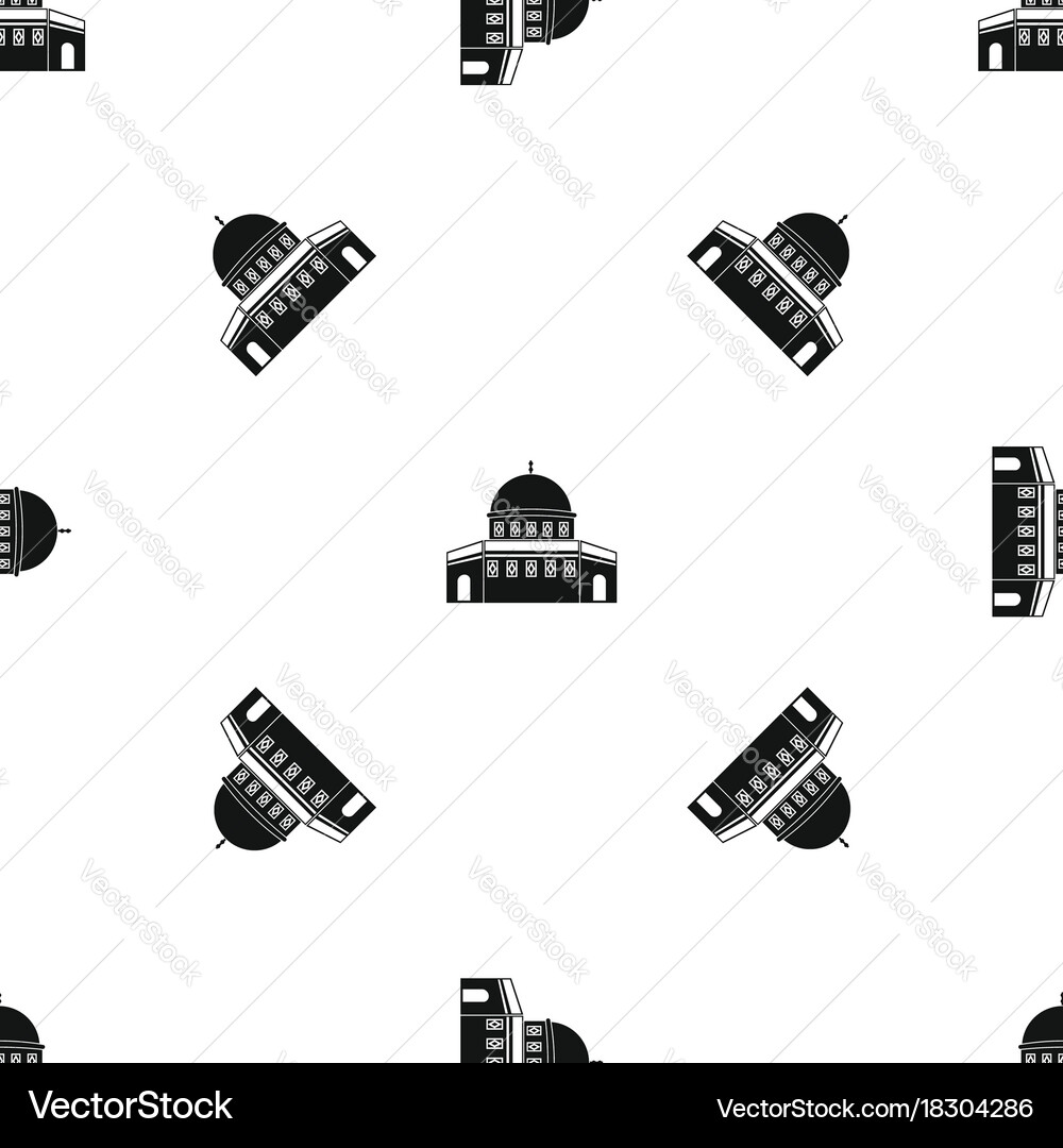 Dome of the rock on temple mount pattern Vector Image