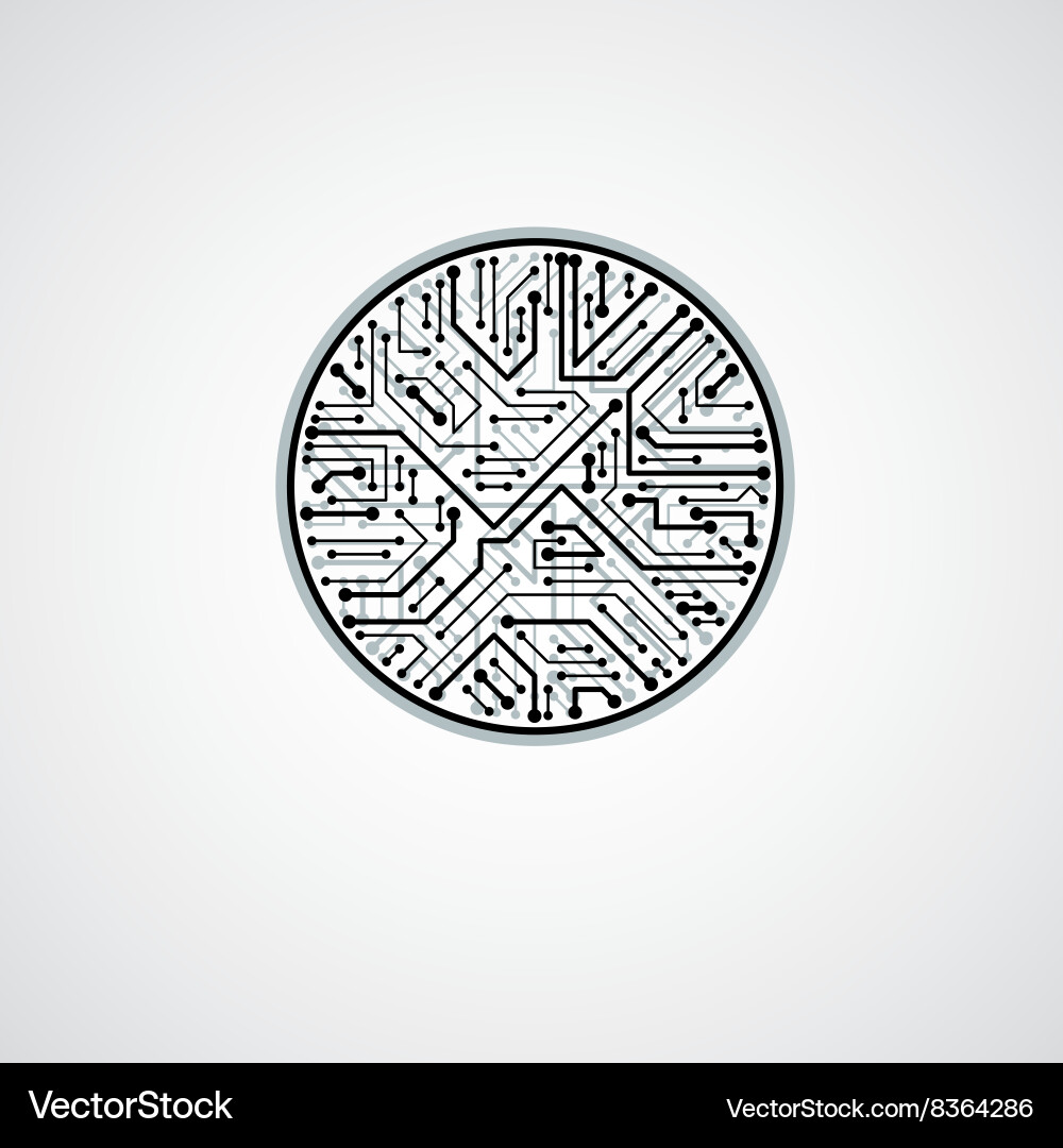 Futuristic cybernetic scheme motherboard black Vector Image