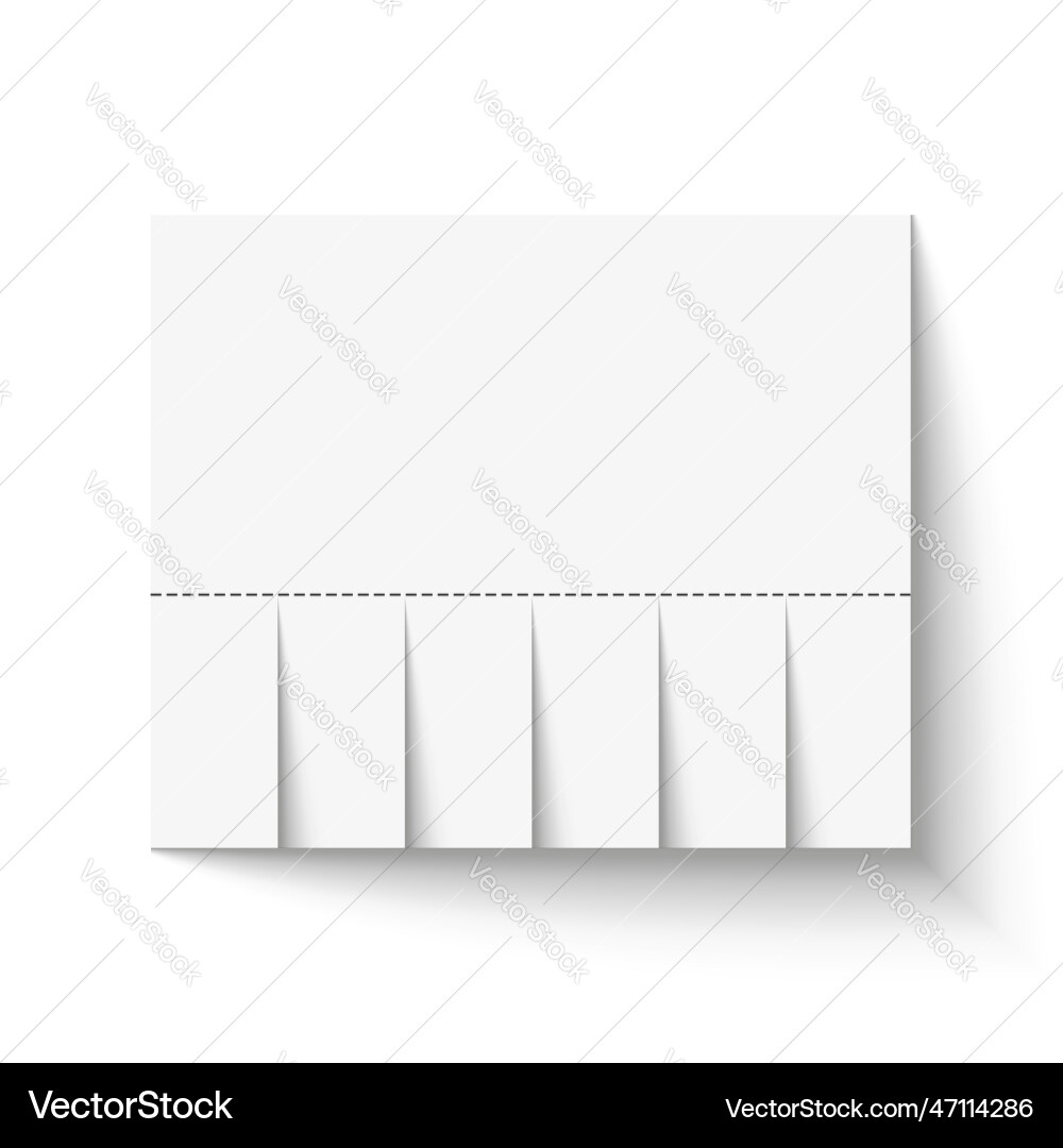 Glued realistic paper advertisement with tear-off Vector Image