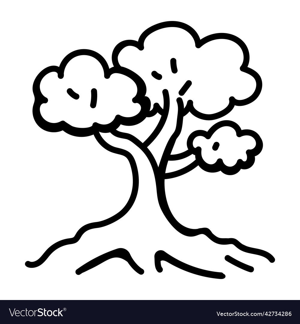 Shrub tree Royalty Free Vector Image - VectorStock